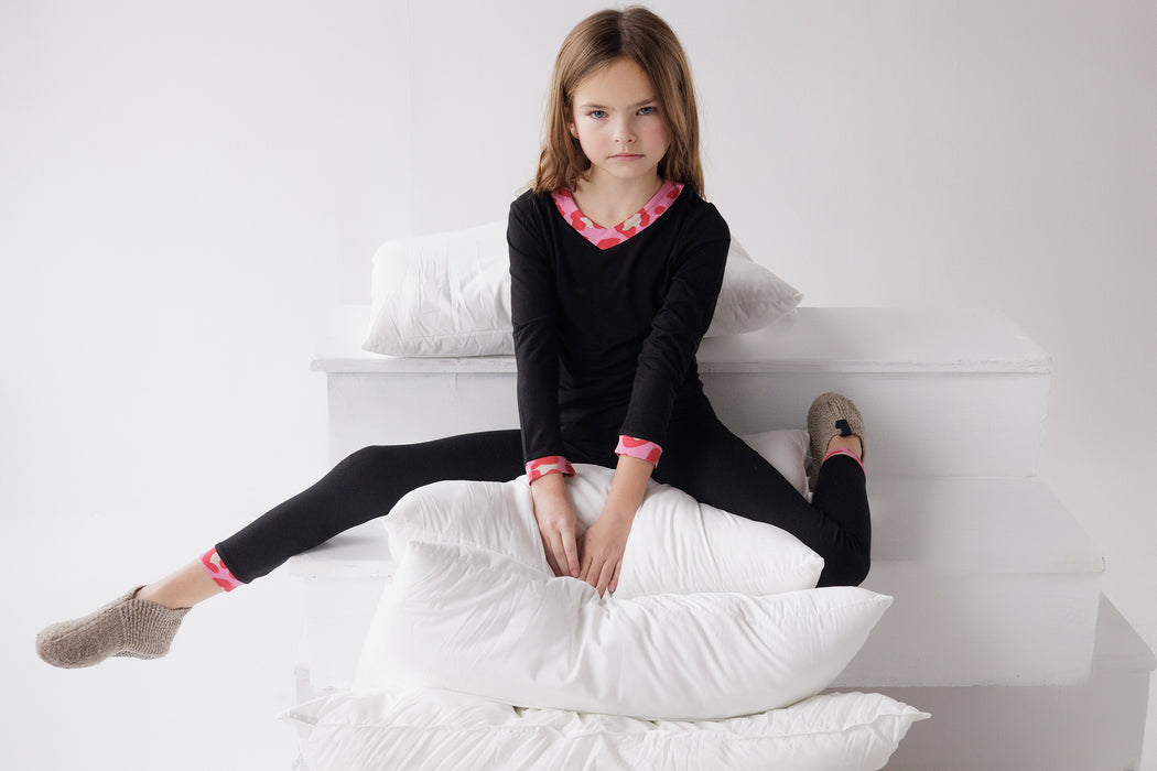 Bamboo Leopard Loungewear Set, Girl — NoggiWear